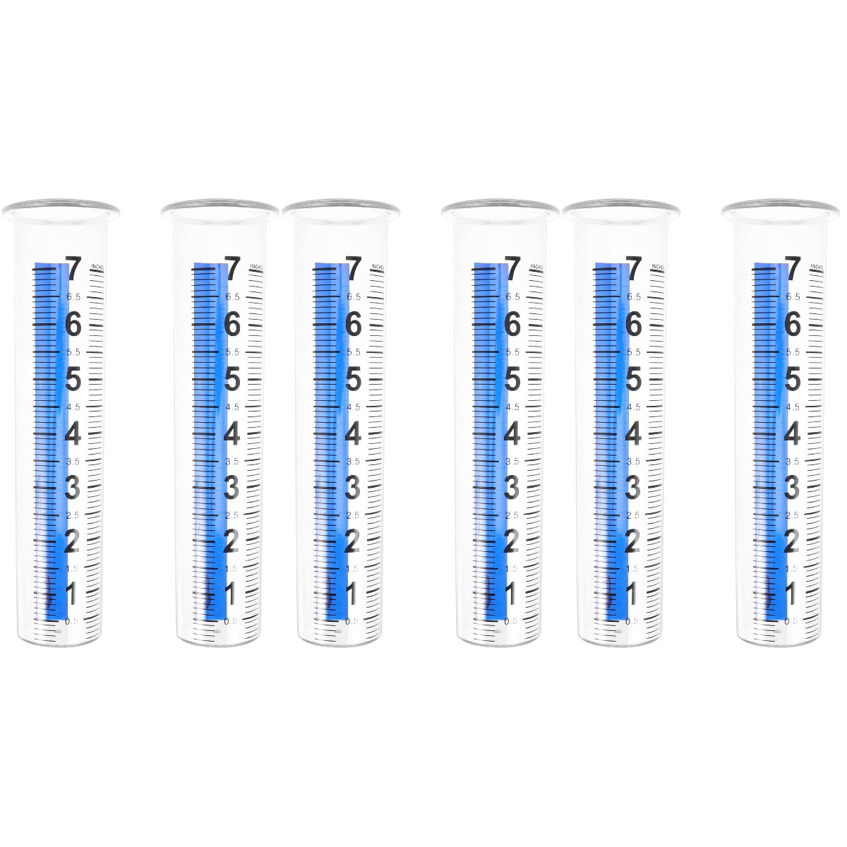 Raindrops 6 Pcs Garden Rain Measuring Tube Clear Rain Measuring Tube ...