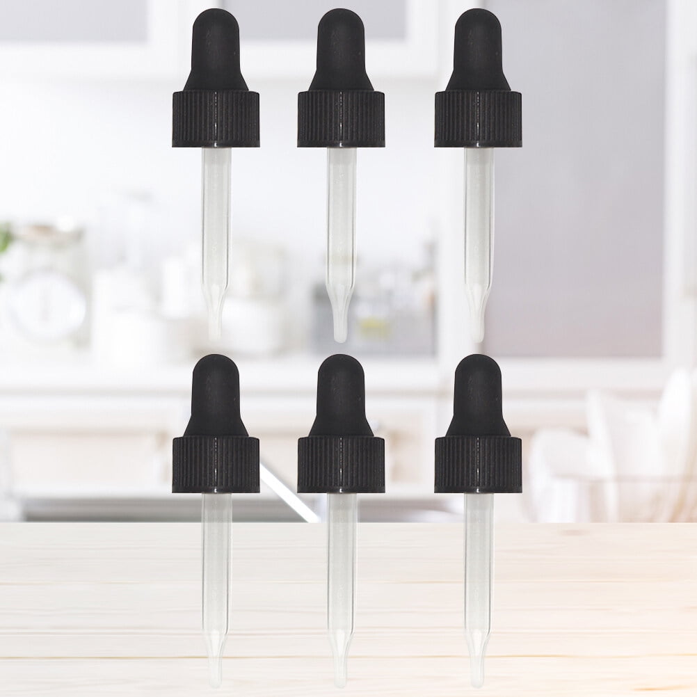 Raindrops 6 Pcs Glass Pipette Dropper Packaging Essential Oil Bottles ...
