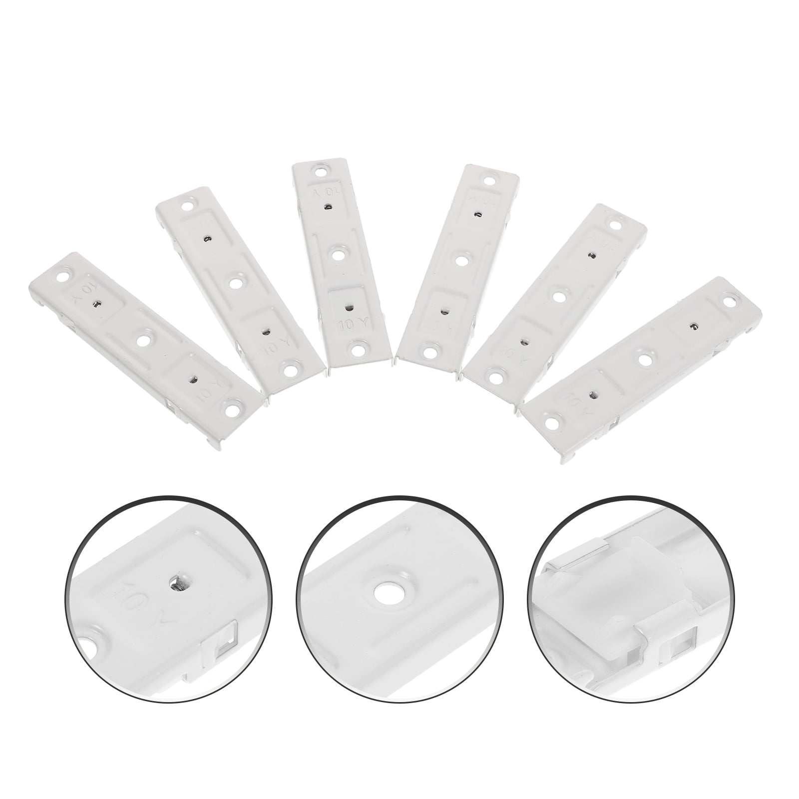 Raindrops 6 Pcs Heavy Duty Curtain Track Connectors with Curved Design ...