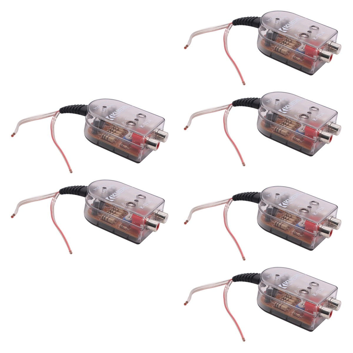 Raindrops 6 Pcs High to Low Line Speaker Level Converter Car Audio ...