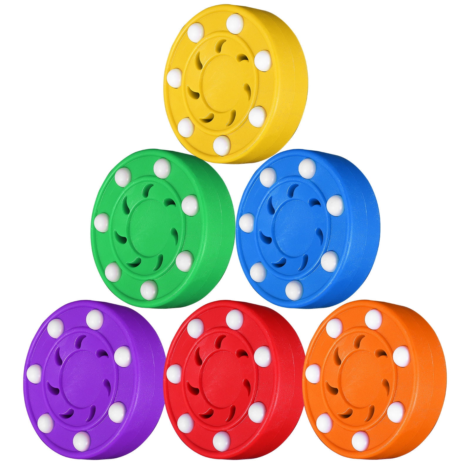 Raindrops 6 Pcs Hockey Balls Floor Indoor Puck Weighted Roller Pucks ...