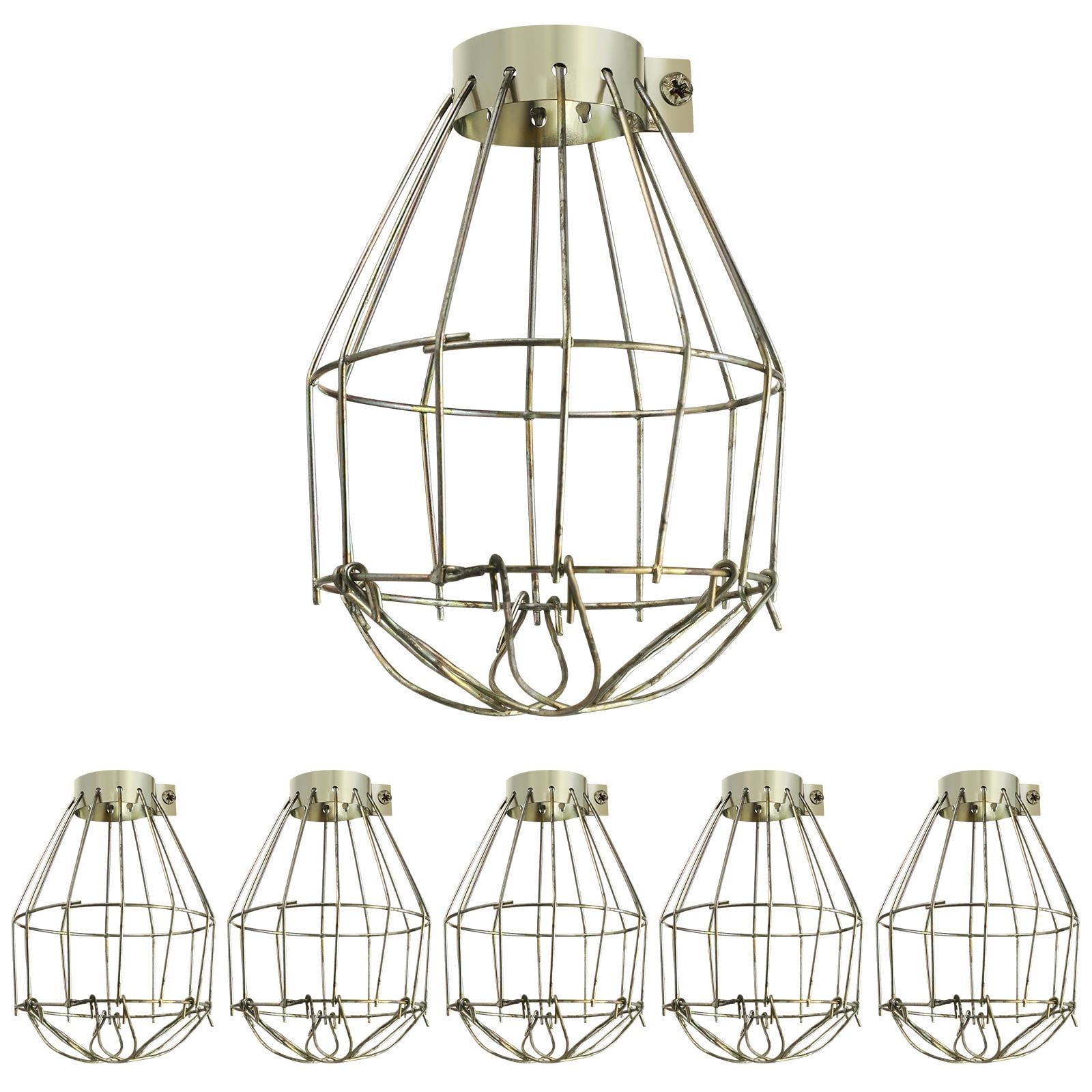 Raindrops 6 Pcs Industrial Lamp Cage Bulb Cover Pendant Vintage Cages ...