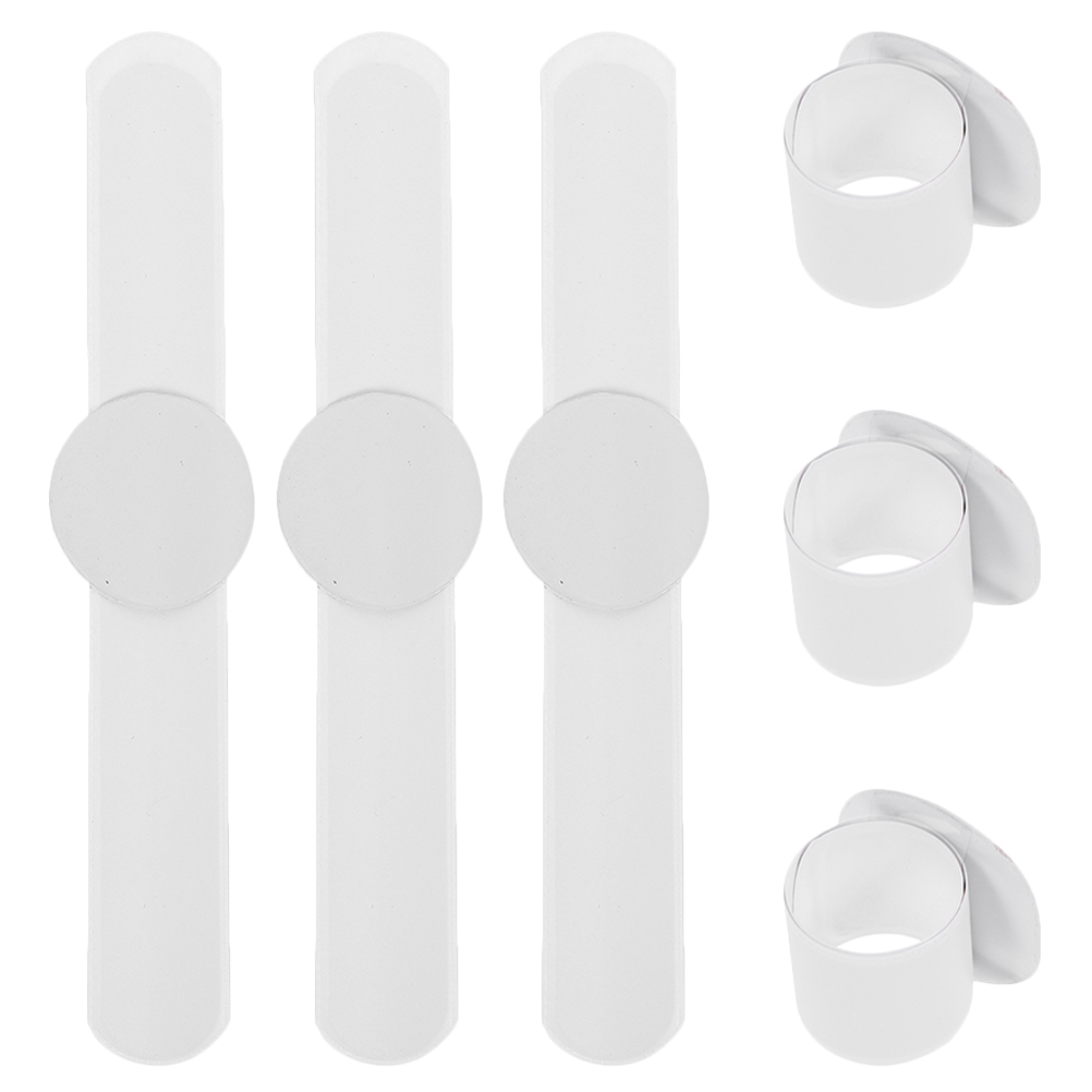 Raindrops 6 Pcs Kids Slap Bracelets Toy Color Your Own White Pop Ring ...