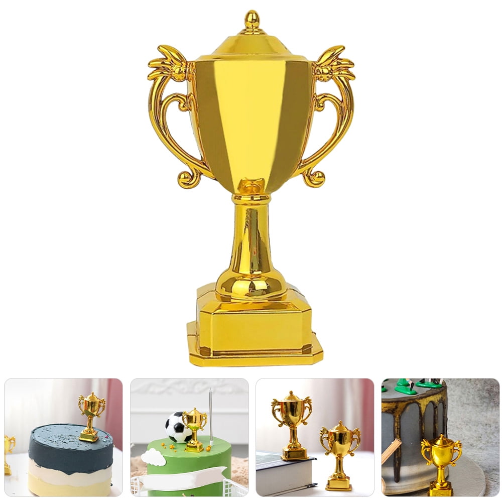 Raindrops Plastic Gold Award Trophy Cups Party Decor Reusable PP 6 Pcs ...