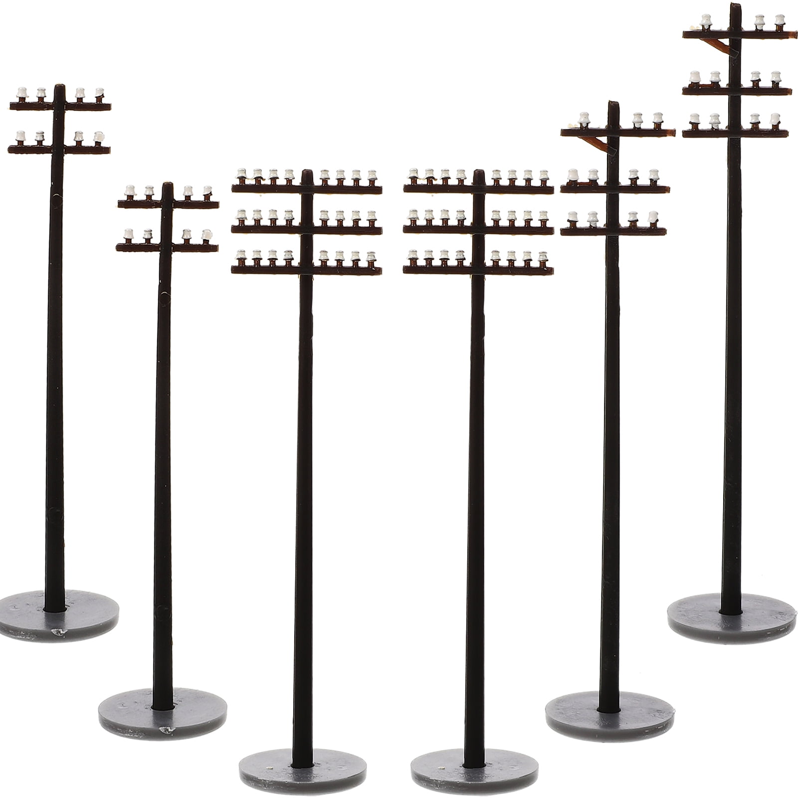 Raindrops 6 Pcs Decor Mini Telephone Pole Sand Table Scene Decoration ...