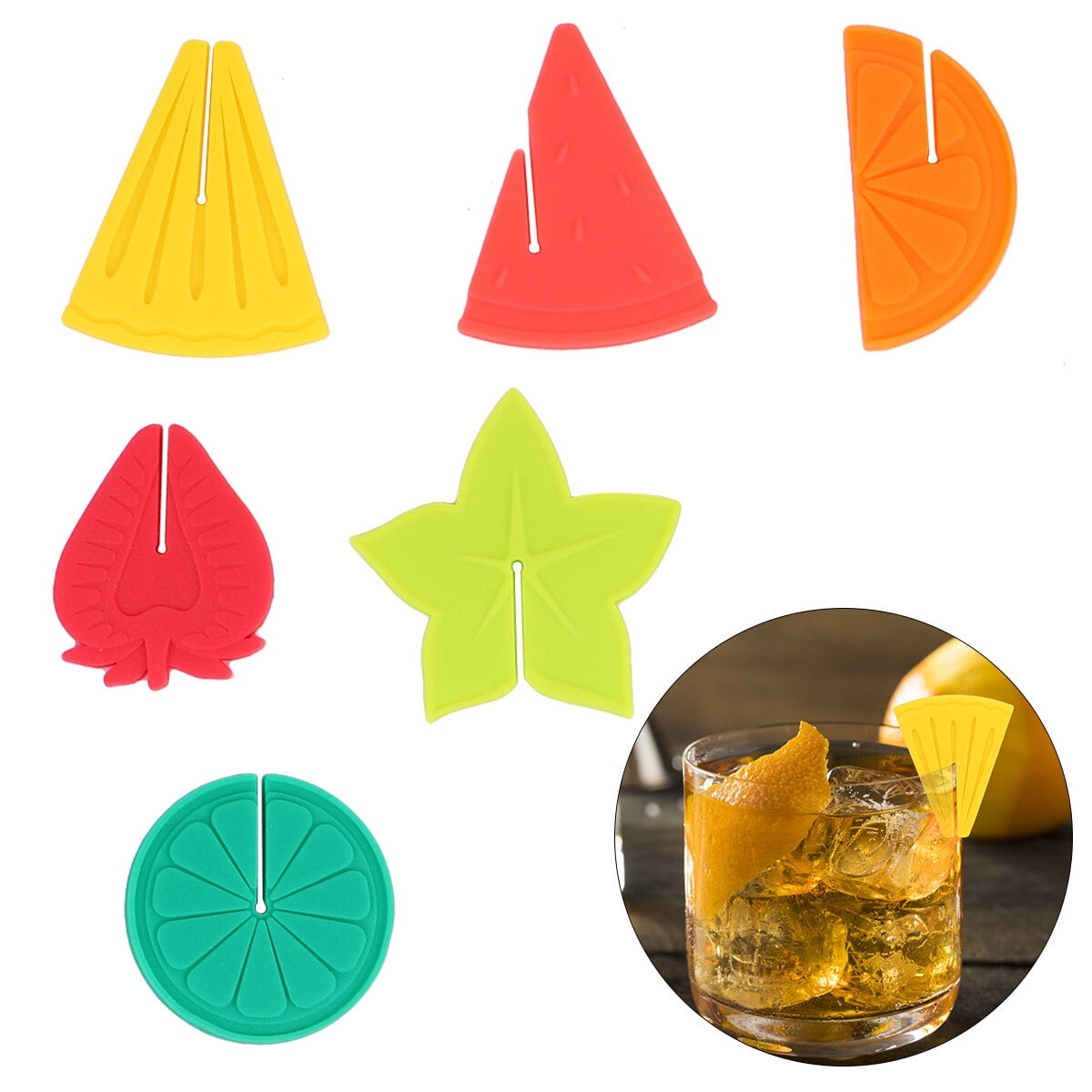 Raindrops 6 Pcs Party Cup Identifier Beverage Markers 4x4x0.2cm ...