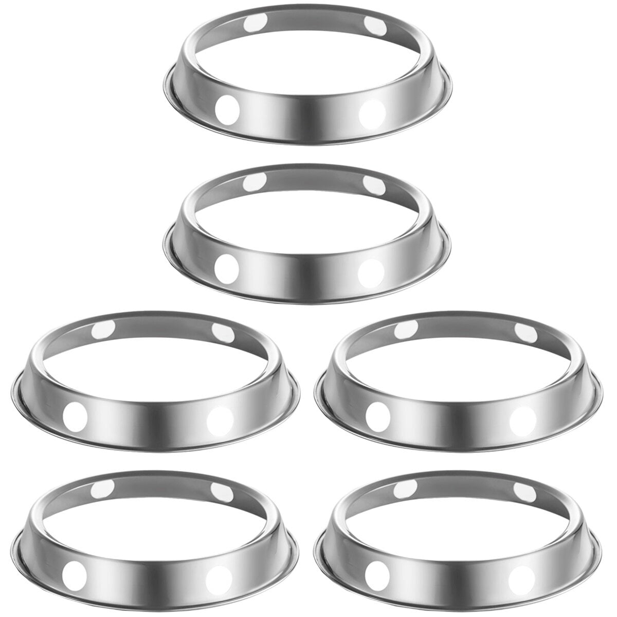Raindrops 6 Pcs Round Pot Rack Heat-proof Wok Rack Stainless Steel ...