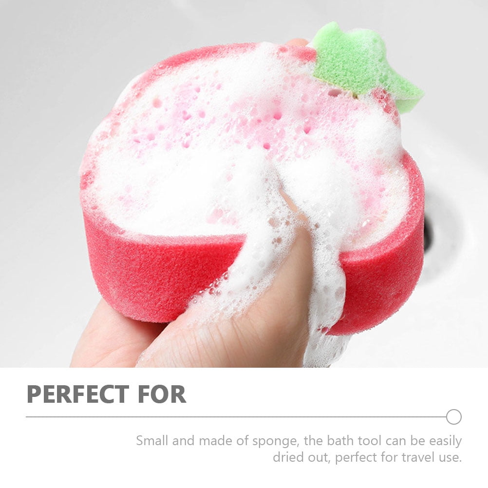 Raindrops 6 Pcs Shower Sponge Fruit Body Wash Odorless Bath Sponges ...