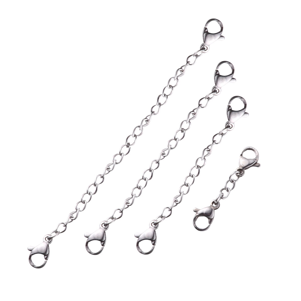 Raindrops 6 Pcs Steel Necklace Extensions Lobster Buckle Chain Clasp ...