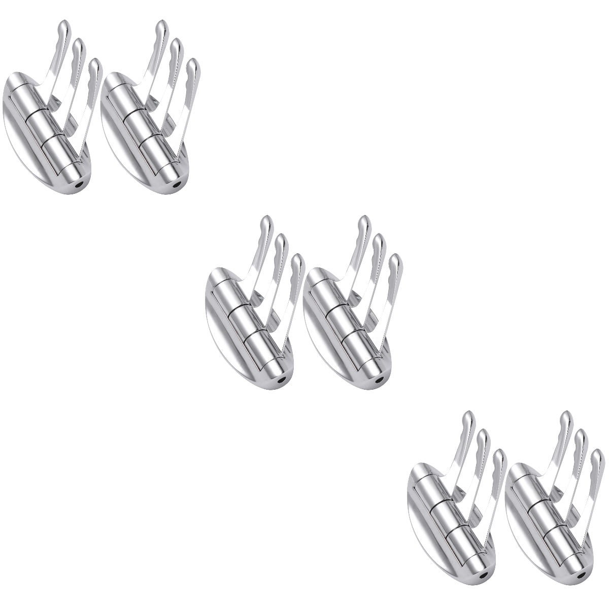 Raindrops 6 Pcs Swivel Coat Hook Triple Swivel Hooks Three Swing ...