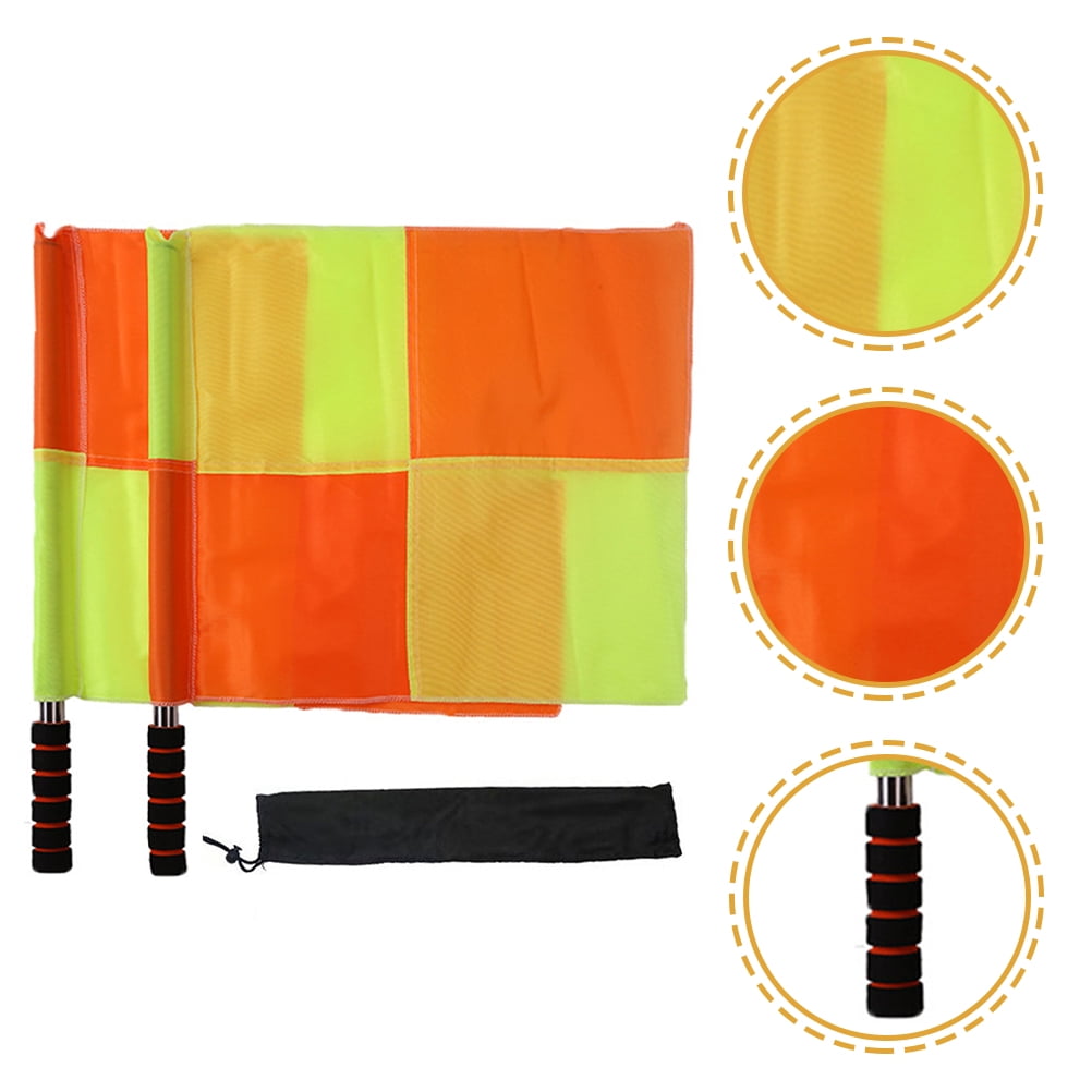 Raindrops 6 Pcs Waving Referee Flags Race Referee Flags Conducting Flags Hand Signal Flags ...