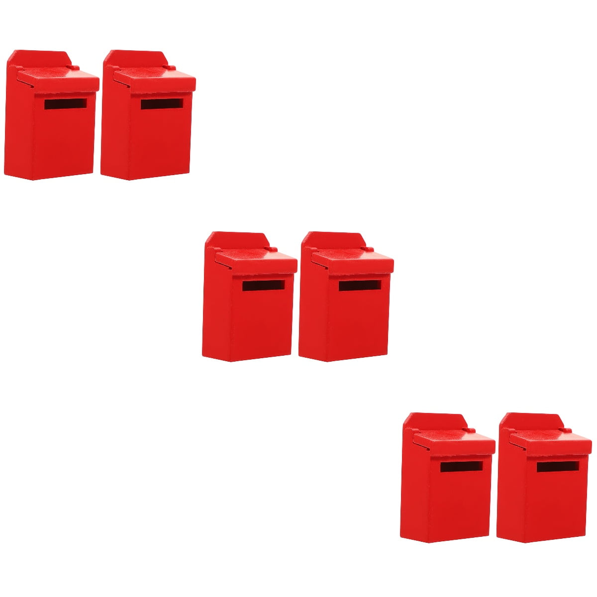 Raindrops 6 Pcs Wooden Mini Mailbox Craft Small Mailbox Model Tiny ...