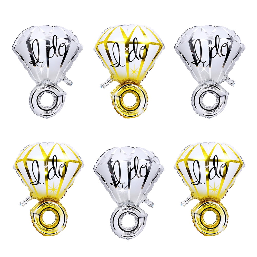 Raindrops 6 Pieces I Do Balloons Large Aluminum Foil Balloons for Love ...