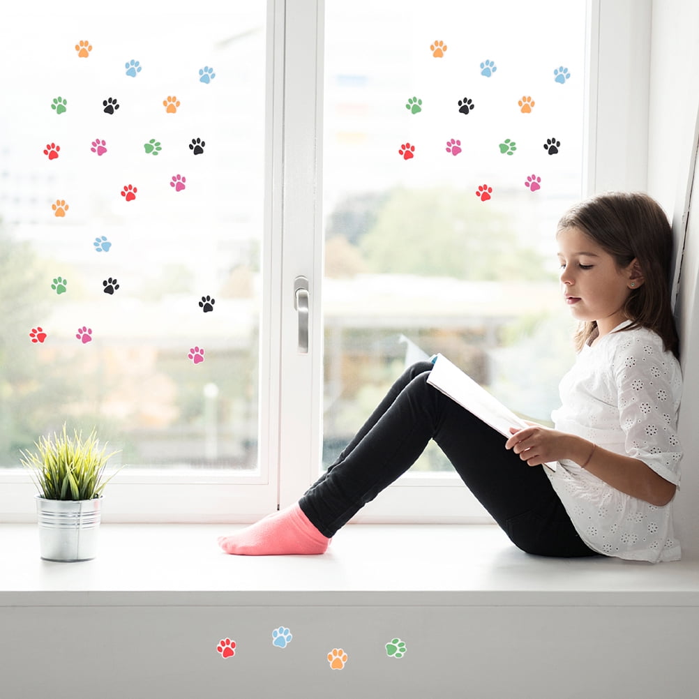 Raindrops 6 Rolls of Adorable Dog Paw Print Stickers for Decor Made of ...