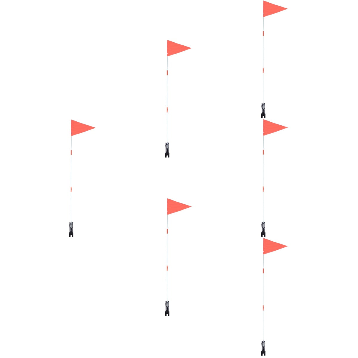 Raindrops 6 Sets Bike Safety Flag Fiberglass Pole Children's Tail ...