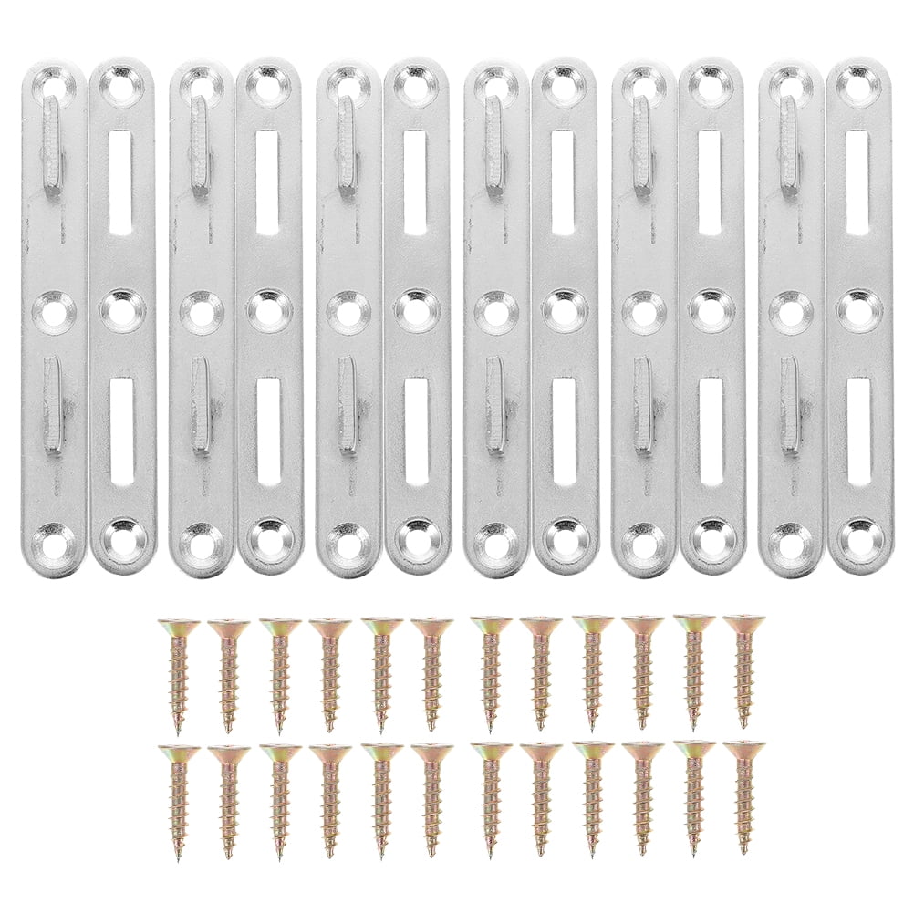 Raindrops 6 Sets DIY Bed Frame Bed Post Bracket Iron Bed Rail Hooks Bed ...