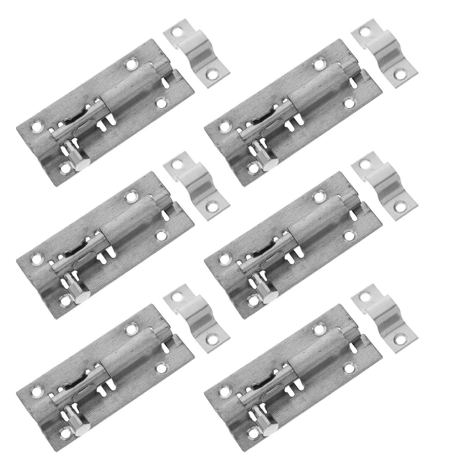 Raindrops 6 Sets Heavy Duty Stainless Steel Door Lock with Screws Slide ...