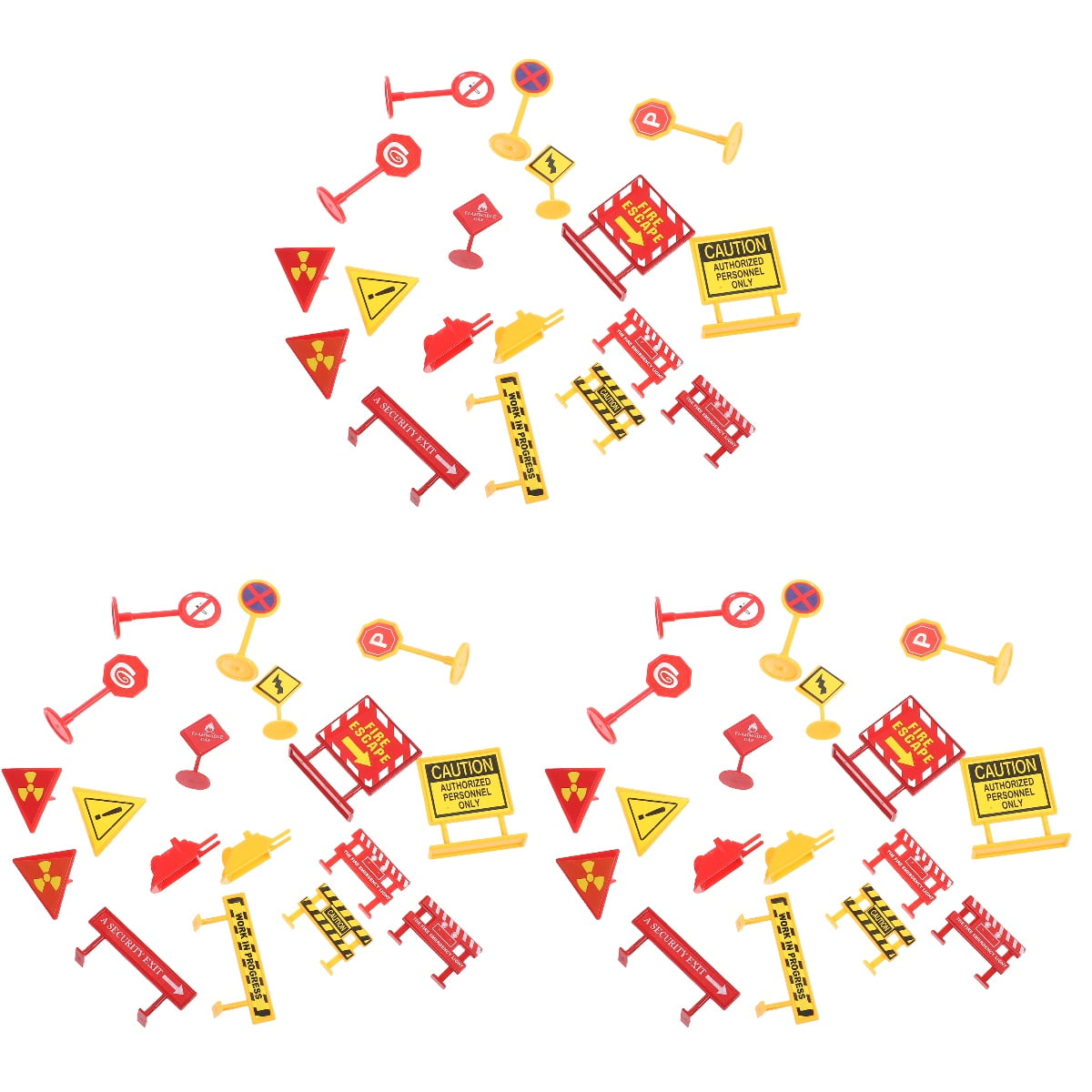 Raindrops 6 Sets Miniature Traffic Signs Traffic Playset Models Kids ...