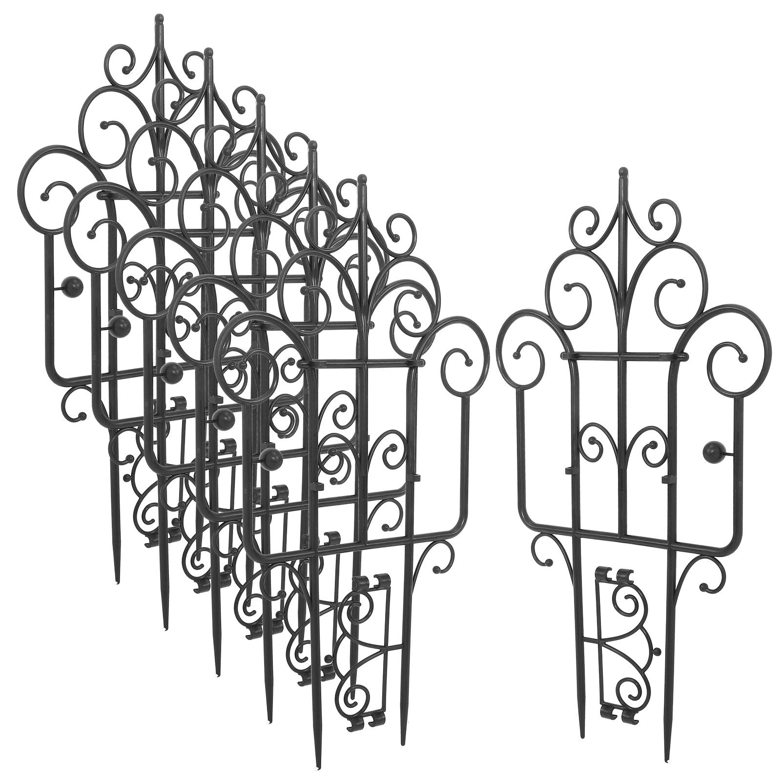 Raindrops 6 Sheets Practical Lawn Edging Border European Style Plastic ...