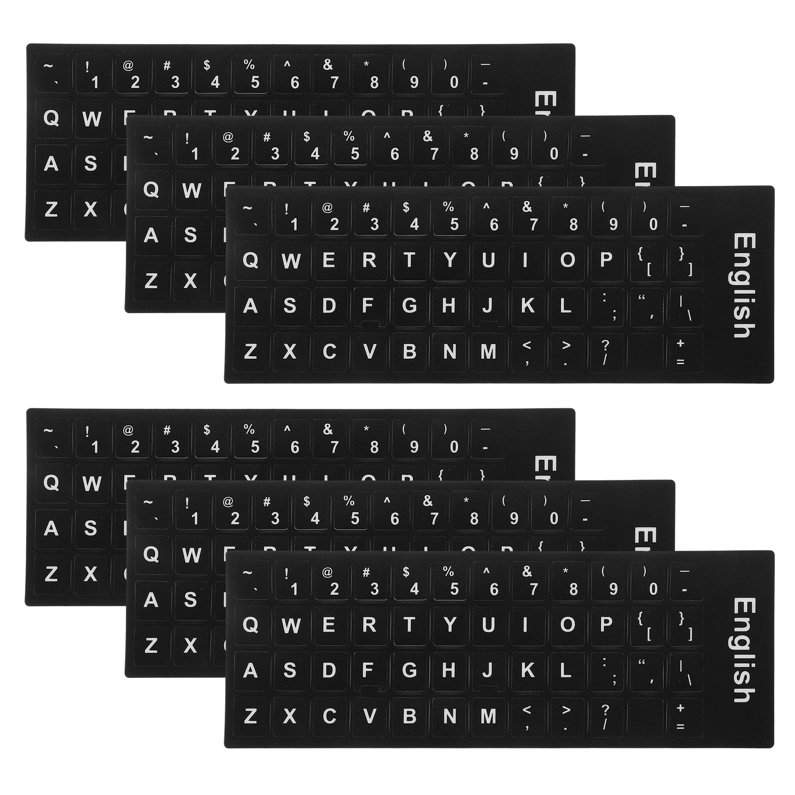 Raindrops 6 Sheets Replacement Keyboard Decals Magnetic Letter Language ...