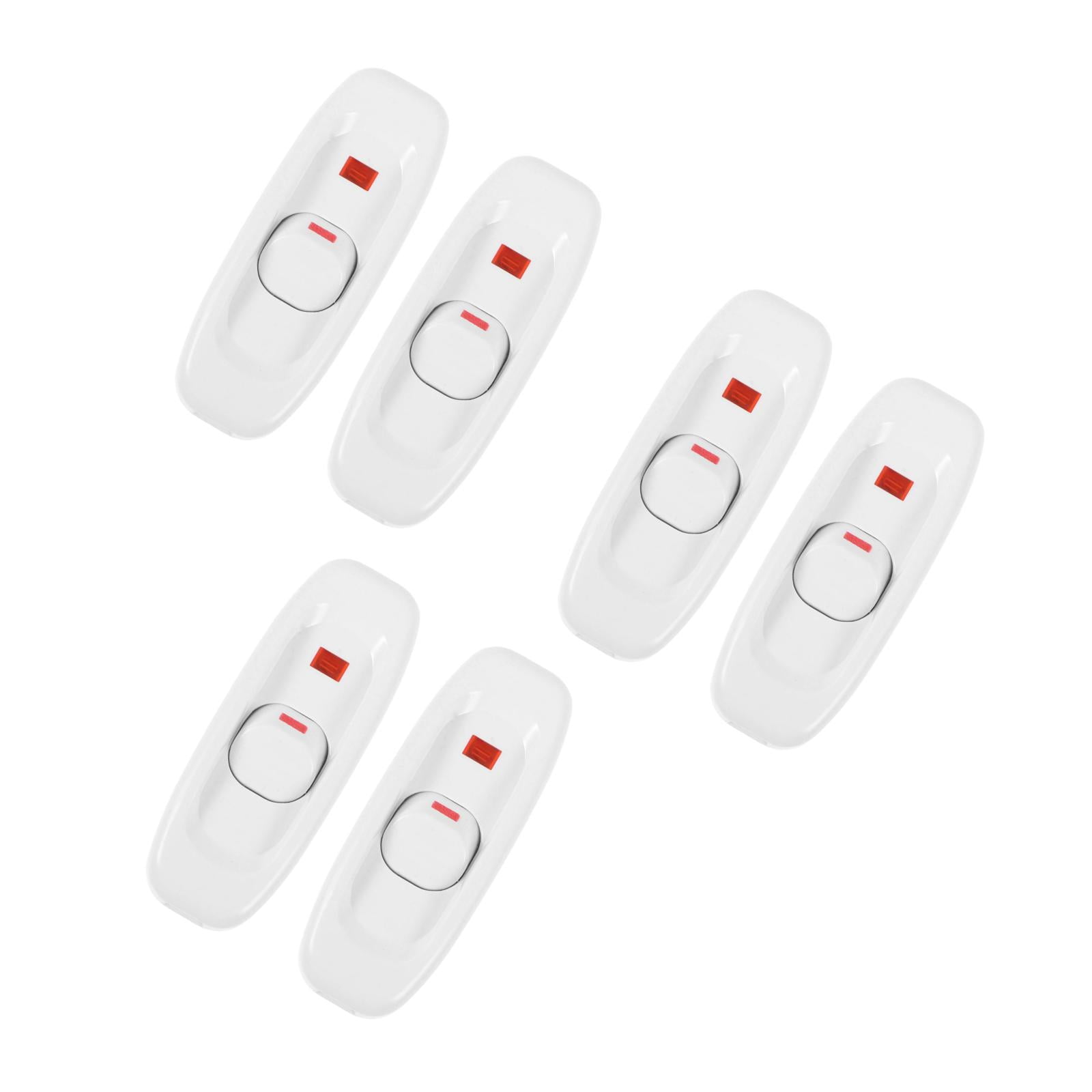 Raindrops 6 pcs 10A 250V Inline On Off Switch White Light Switch Table ...