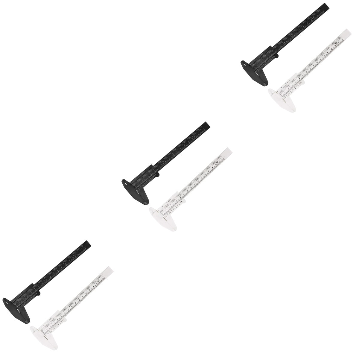 Raindrops 6 pcs 150mm 0.5mm Mini Caliper Metric Plastic Portable ...