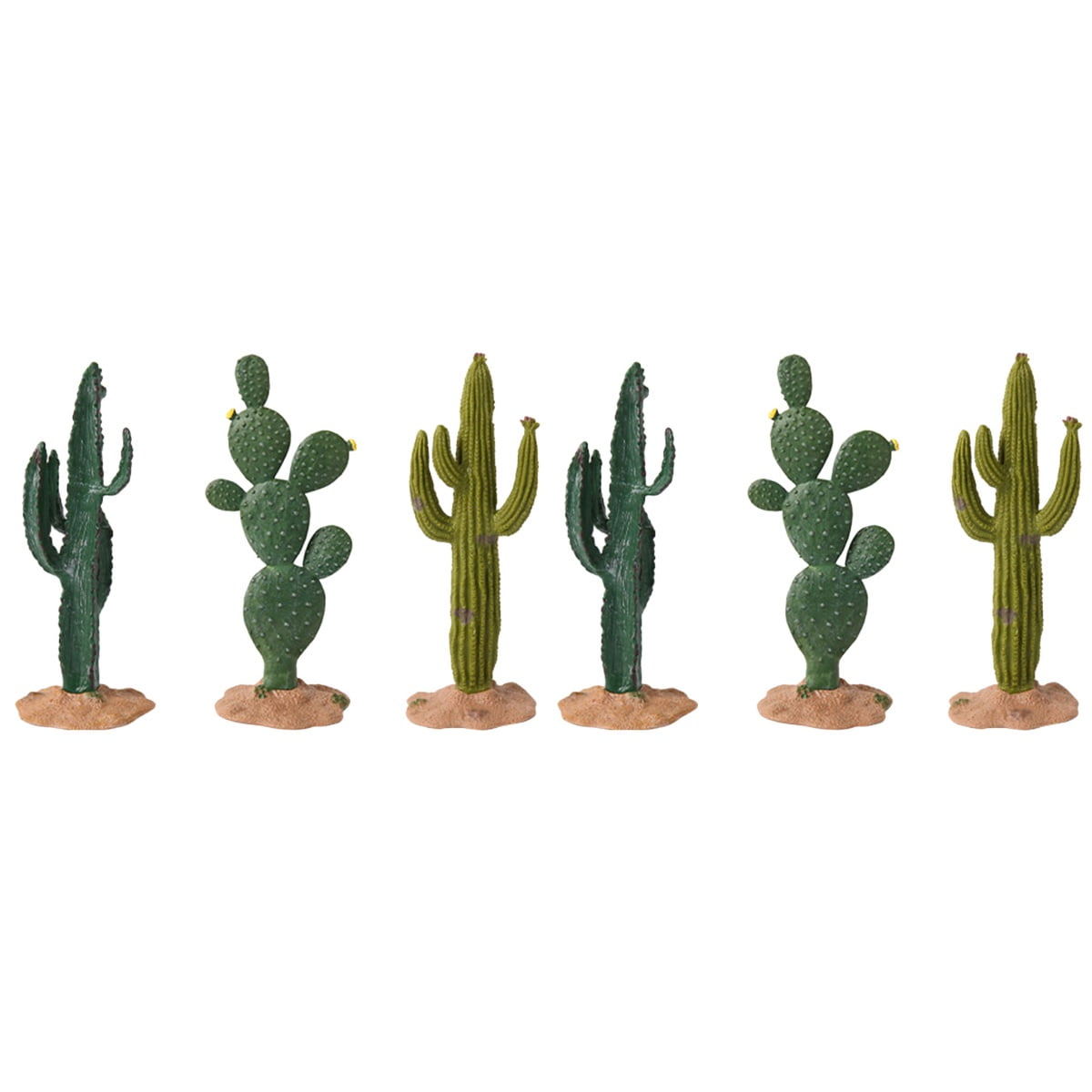 Raindrops 6 pcs Artificial Fake Cactus Decor Indoor Faux Cactus Vivid ...