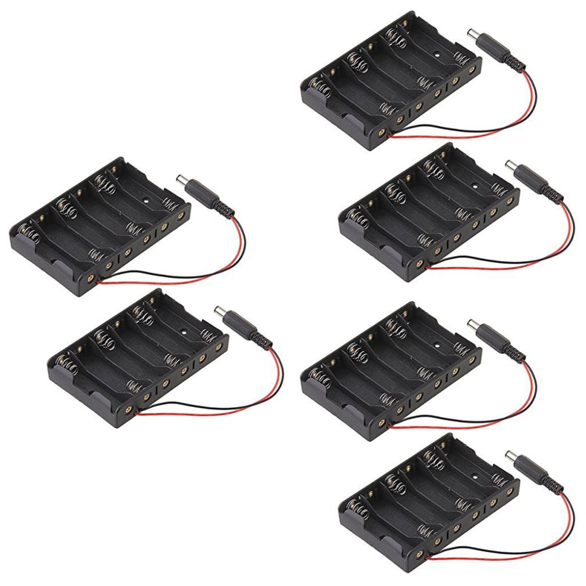 Raindrops 6 pcs Battery Holder Case Box for 6 * AA Batteries with Wire ...