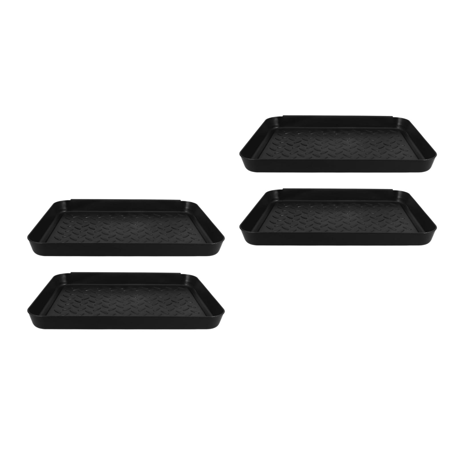 Raindrops 6 pcs Boot Trays Heavy Duty Plastic Shoe Mat Tray for Front Door Entrance Waterproof ...