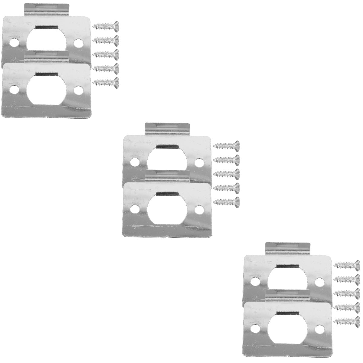 Raindrops 6 pcs Deadbolt Strike Plate Door Reinforcement Plate Deadbolt ...