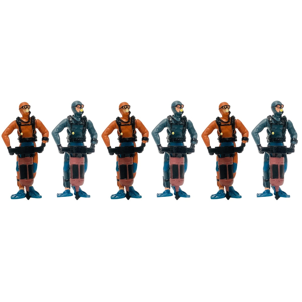 Raindrops 6 pcs Diver Statues Fish Tank Floating Diver Ornament ...