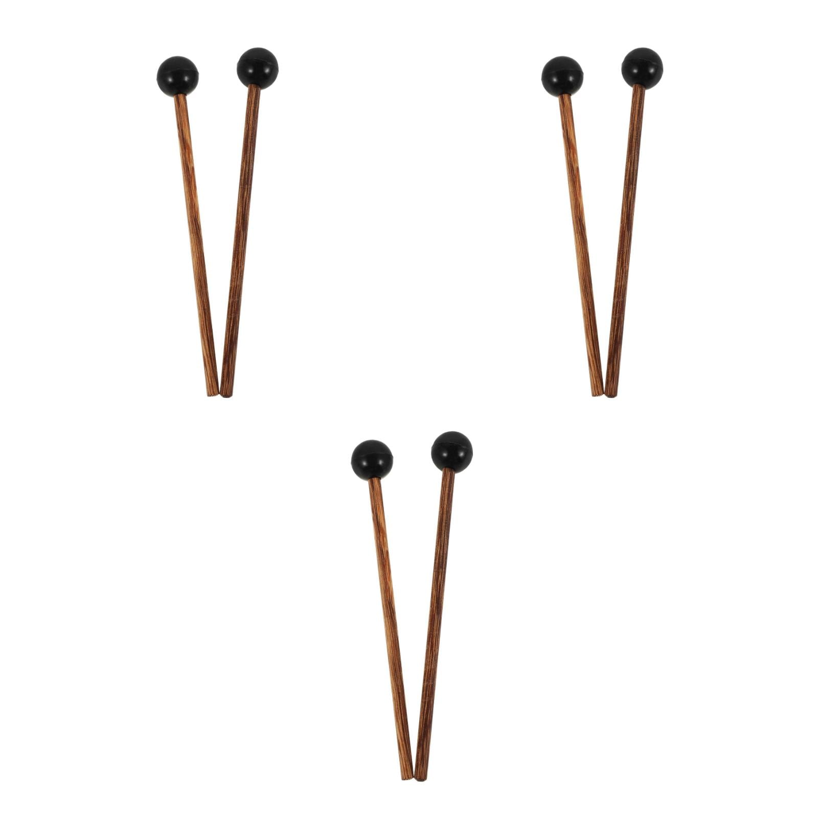 Raindrops 6 pcs Drum Mallet With Durable Rubber Round Head And Smooth Maple Wood Handle Ideal ...