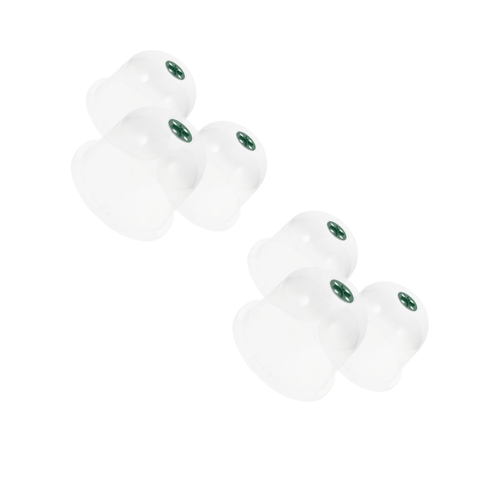 Raindrops 6 pcs Garden Cloche Plant Nursery Hood Plastic Plant Dome ...