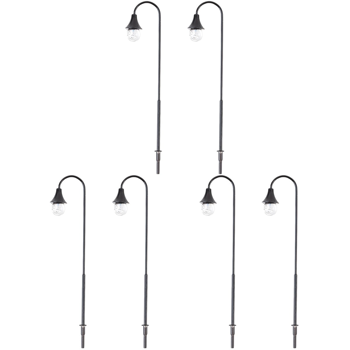 Raindrops 6 pcs Miniature Courtyard Lamps Model Street Light Props Sand ...