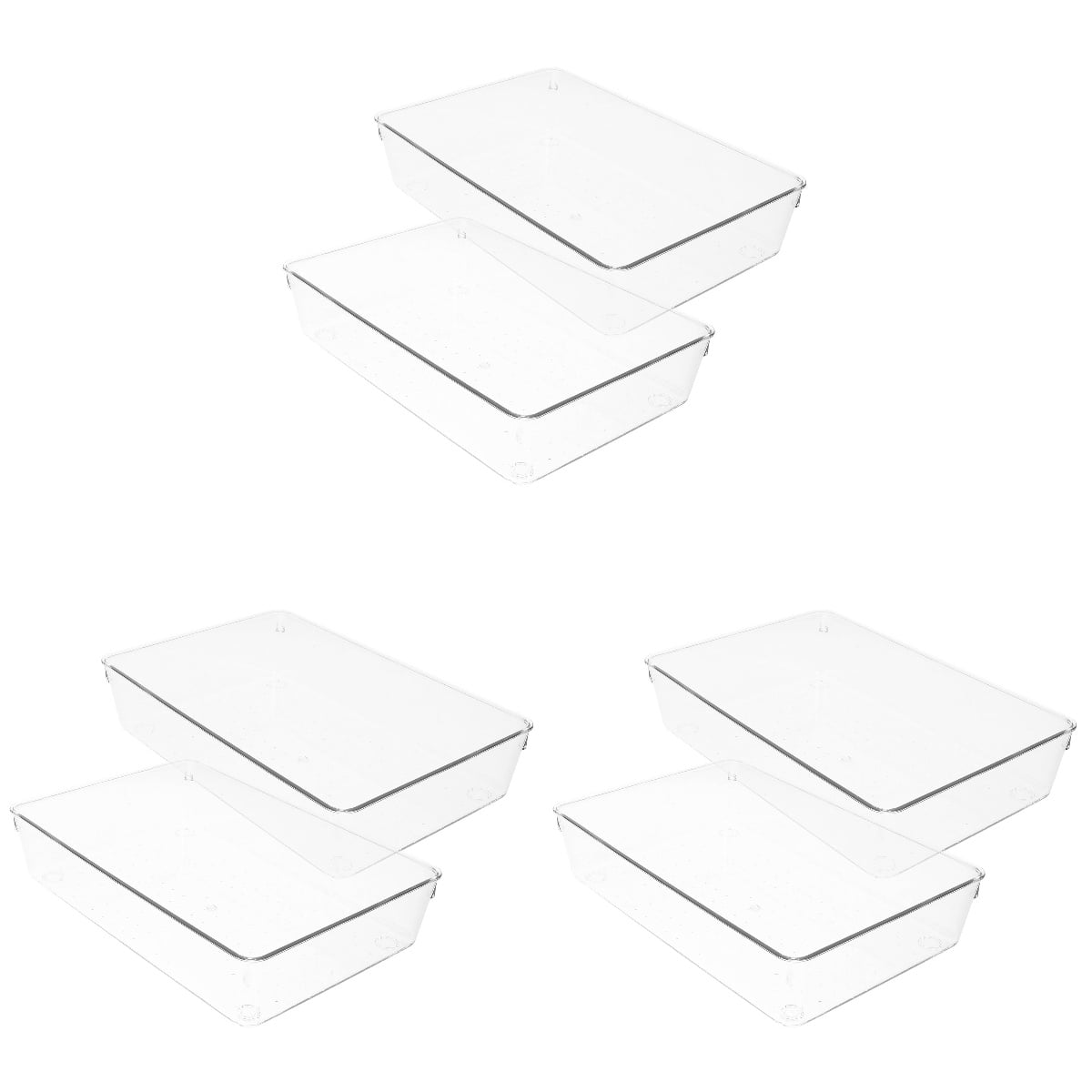 Raindrops 6 pcs Narrow Drawer Organizer Combined Cutlery Storage ...