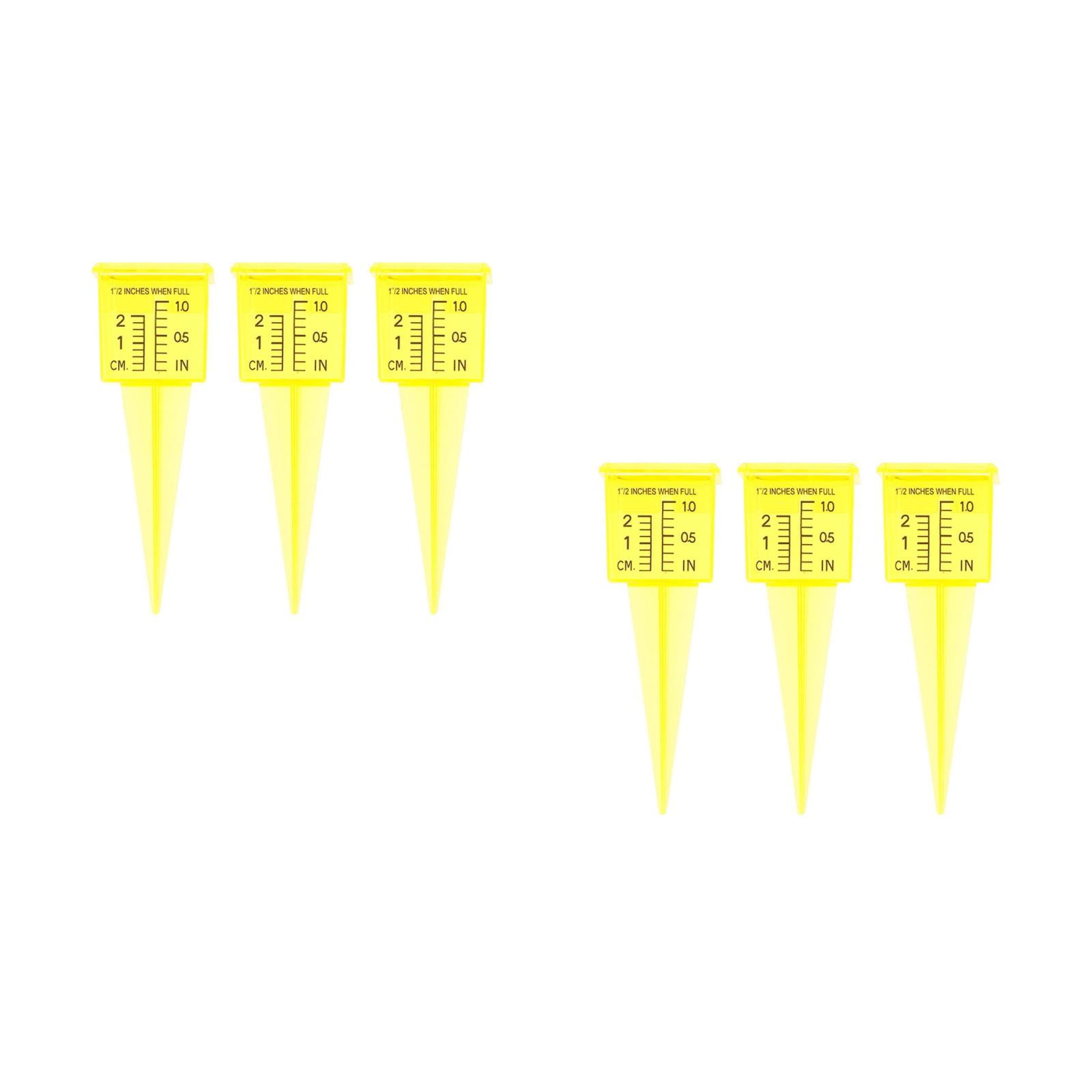 Raindrops 6 pcs Outdoor Rain Gauge Plastic Rain Gauge Accurate Rainfall ...
