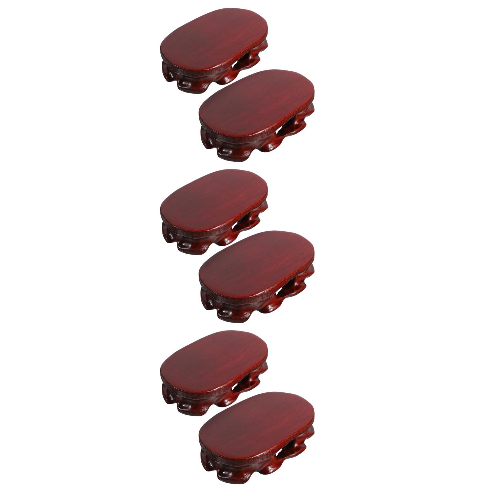 Raindrops 6 pcs Oval Wood Bases Vase Stand Flower Pot Riser Stand ...