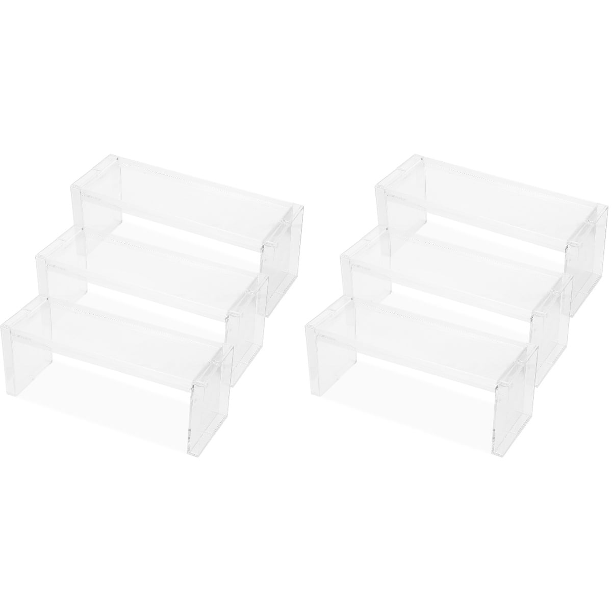 Raindrops 6 pcs Rectangular Display Risers Transparent Display Racks ...