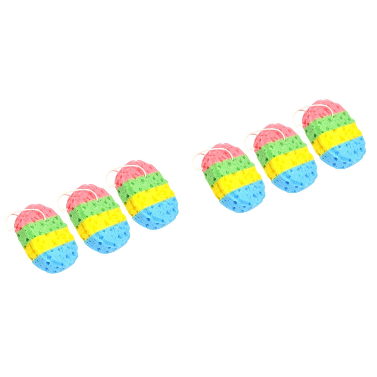 LABRIMP Oval Bath Sponges Scrubbers Delicate and Tender Skin Users 6Set ...