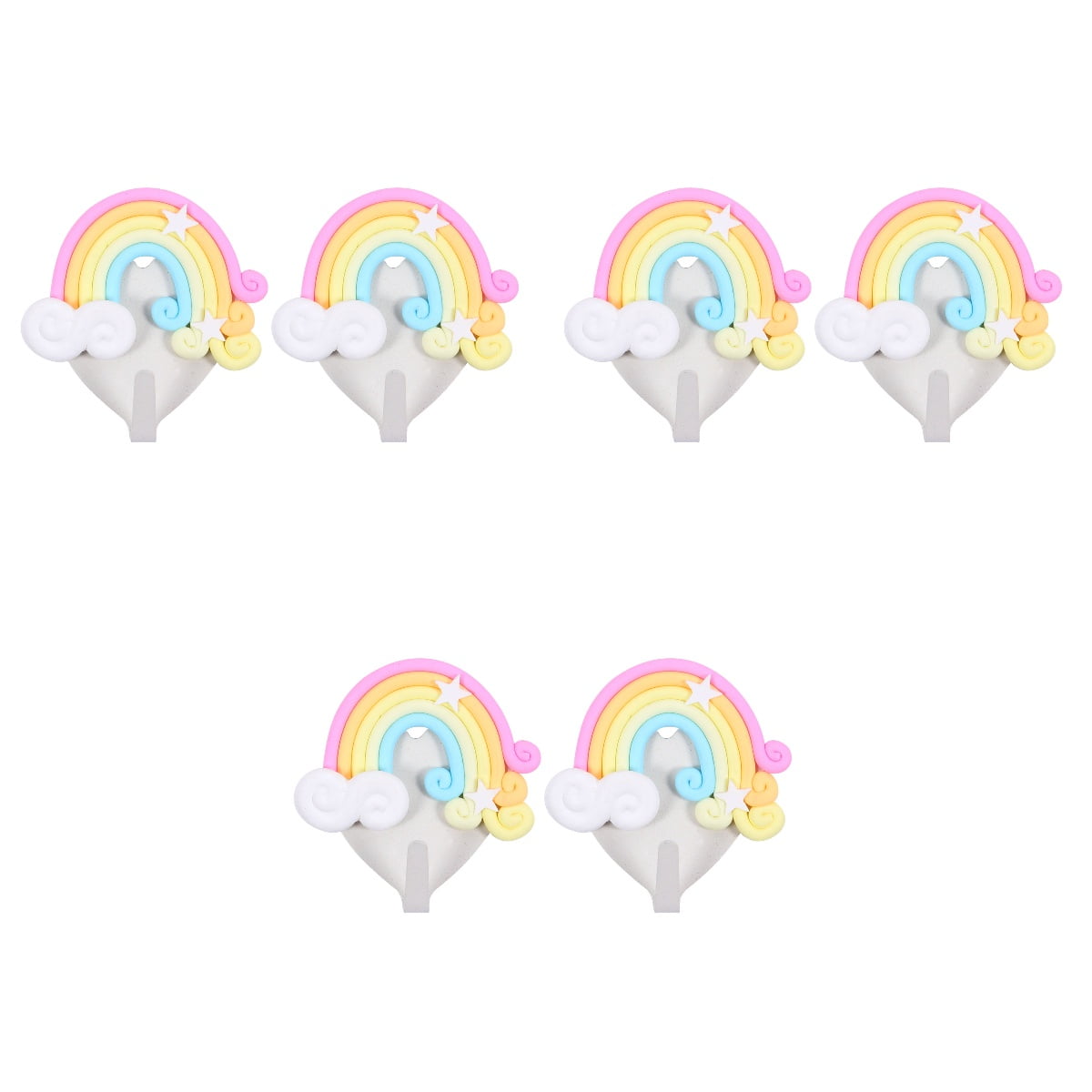 Raindrops 6 pcs Self-adhesive Shelf Hangers Storage Holders Wall ...