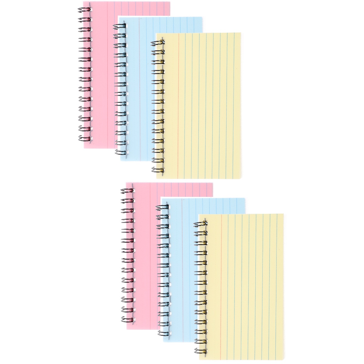 Raindrops 6 pcs Small Notebooks Index Cards Spiral Design Record Cards ...