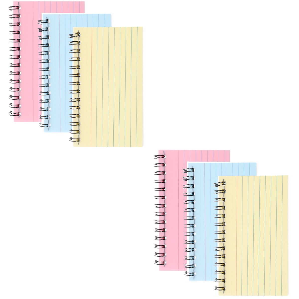 Raindrops 6 pcs Small Notebooks Index Cards Spiral Design Record Cards ...