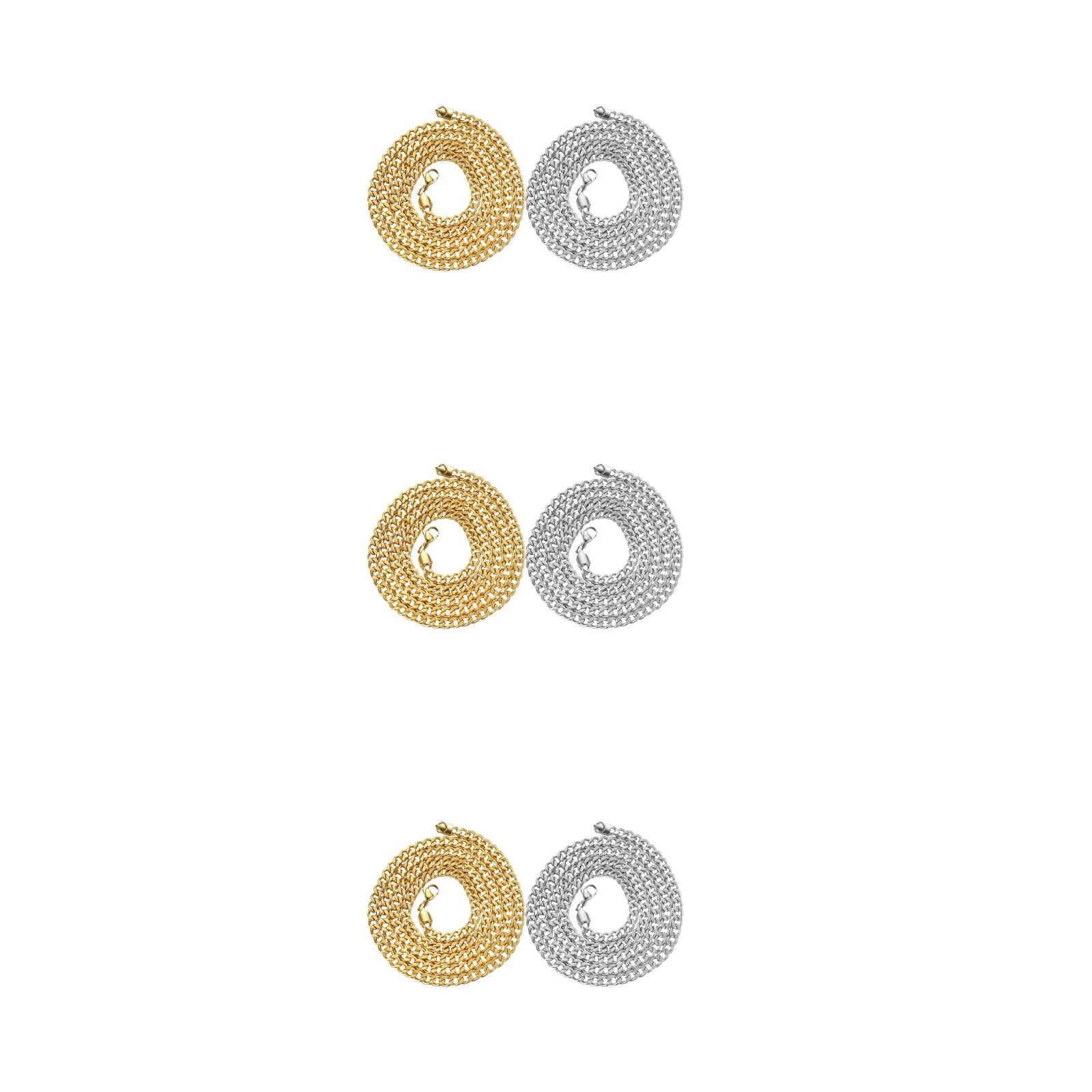 Raindrops 6 pcs Stainless Steel Chain Necklaces Men Cool Necklace Chain ...