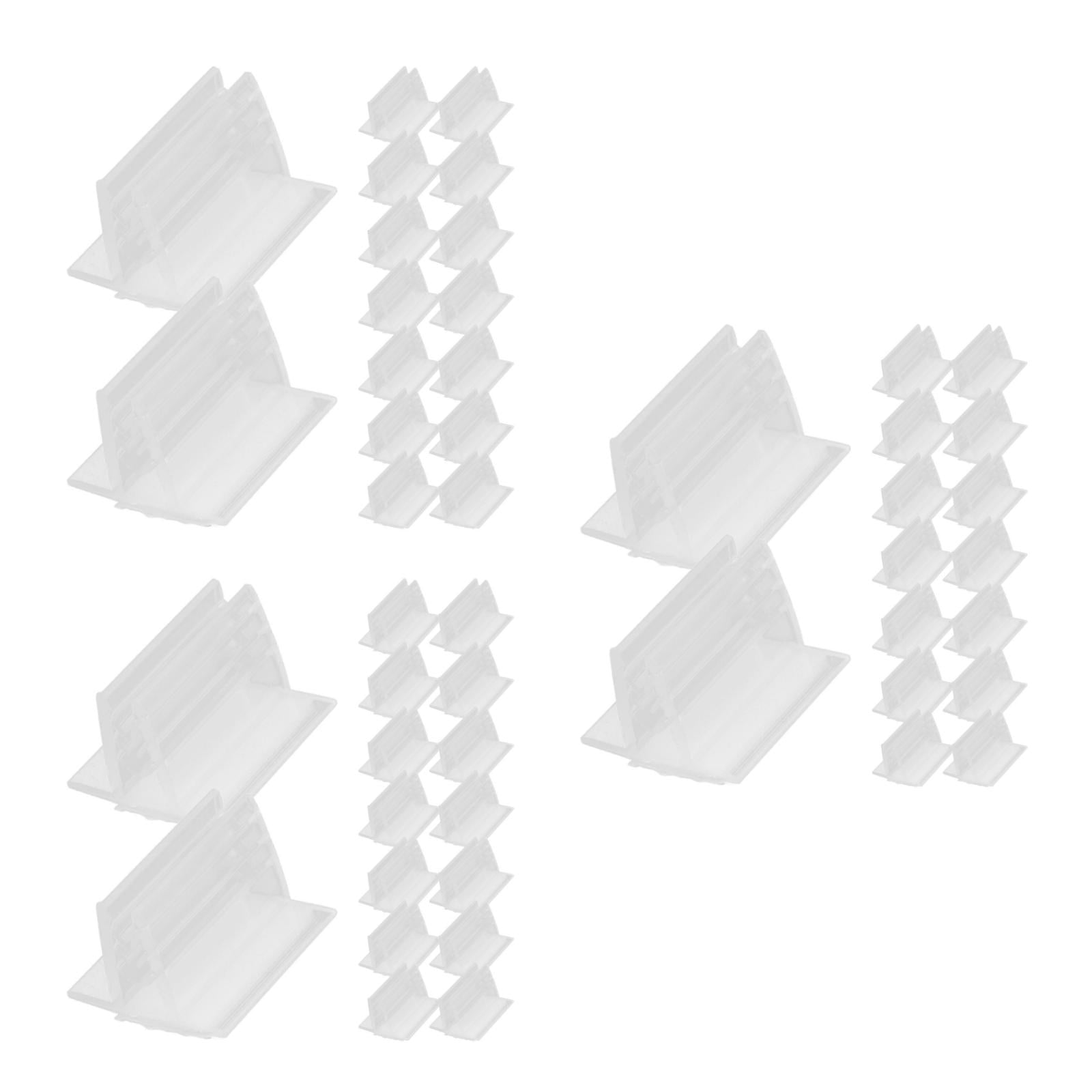 Raindrops 60 PCS Clear Plastic Shelf Label Holder Wood Shelf Sign and ...