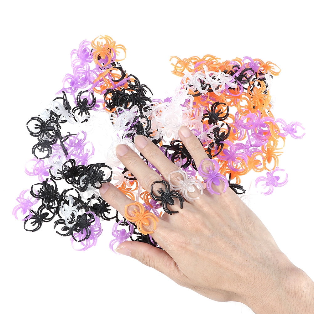 Raindrops 60 Pcs Fake Spider Rings for Party Favors and Costume ...
