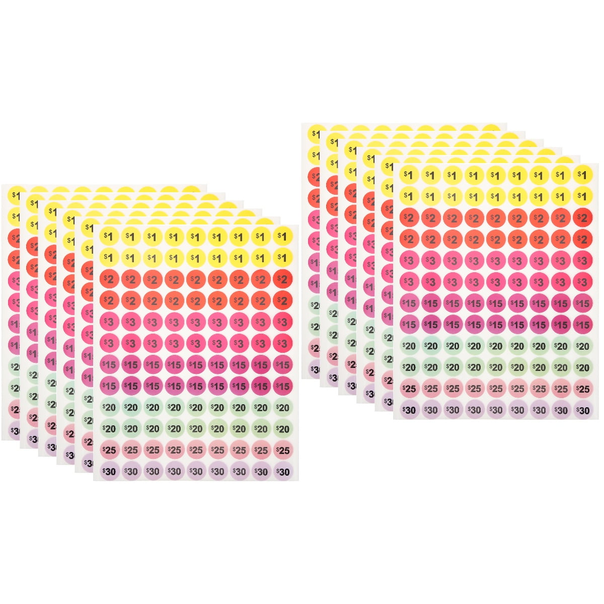 Raindrops 60 Sheets Garage Sale Price Stickers Yard Sale Stickers ...