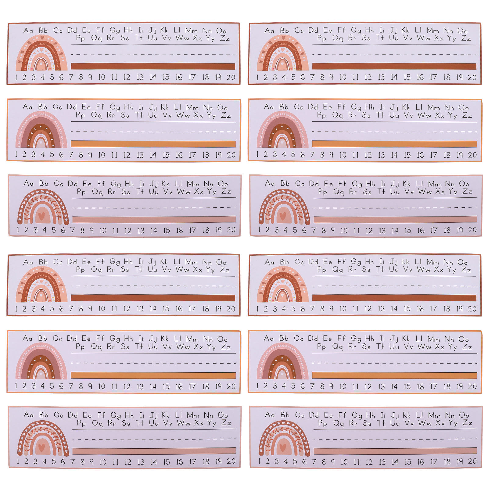 Raindrops 60 Sheets Name Tag Nameplate Classroom Desk Kids Primary ...