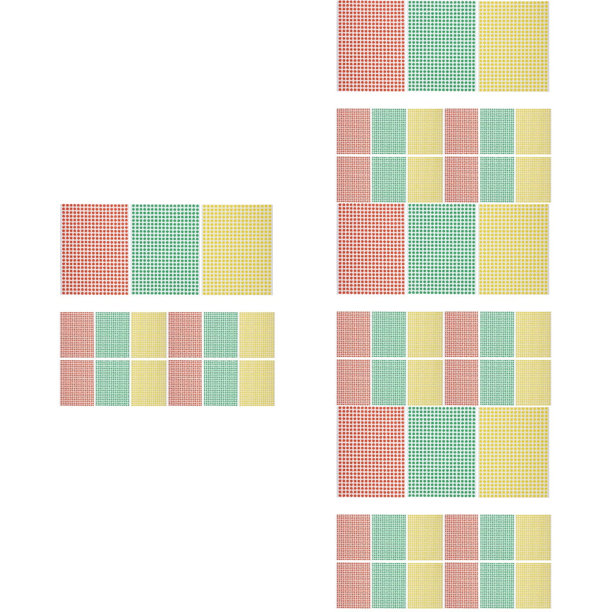 Raindrops 60 Sheets of Colorful Dot Decals Round Label Sticker Round ...