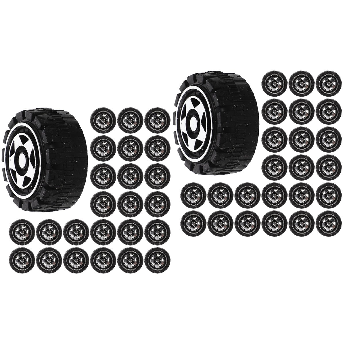 Raindrops 60 pcs Kids Car Wheels DIY Kids Car Assemble Wheels Small Car ...
