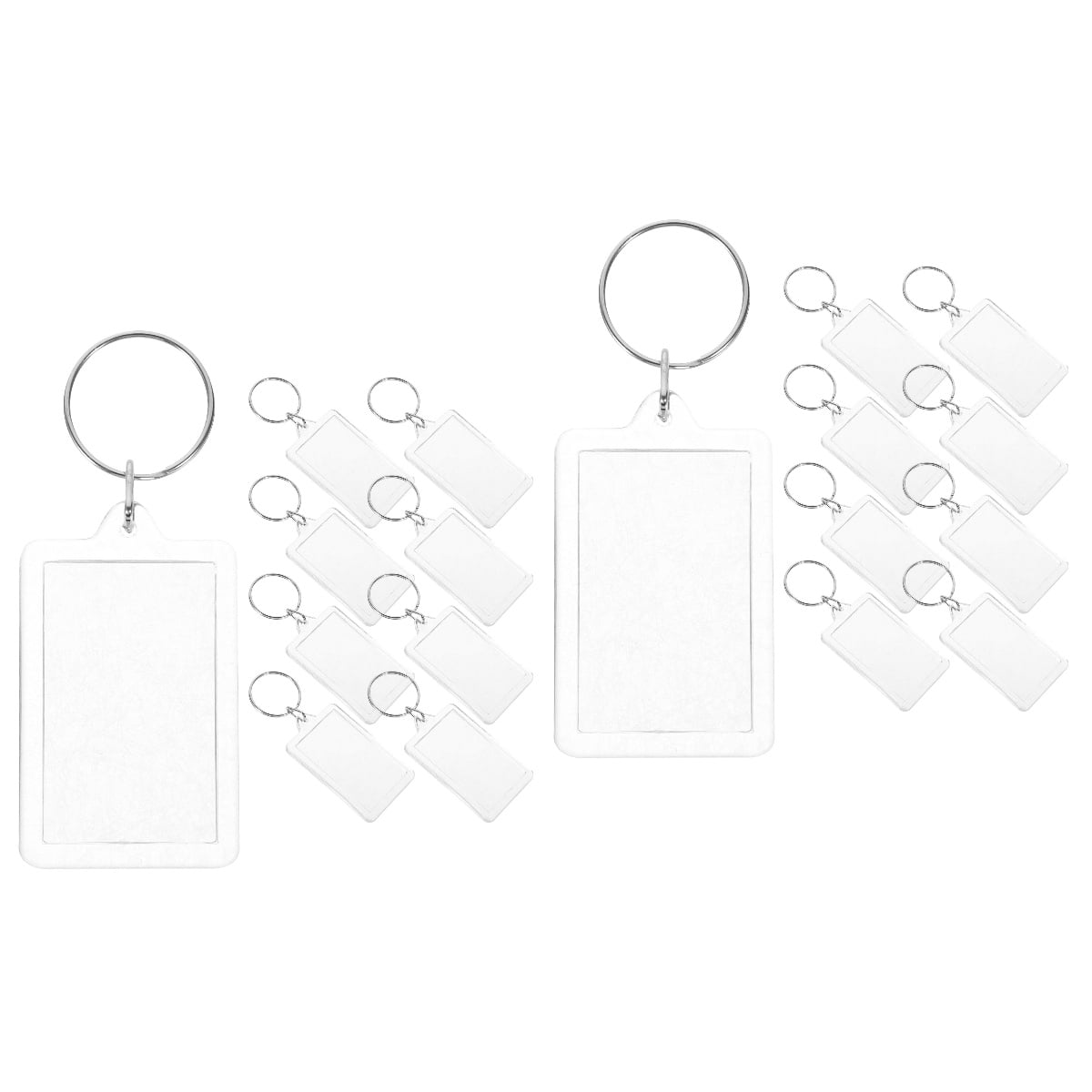 Raindrops 60 pcs Keychain Picture Holders Blank Keychains Insertable ...